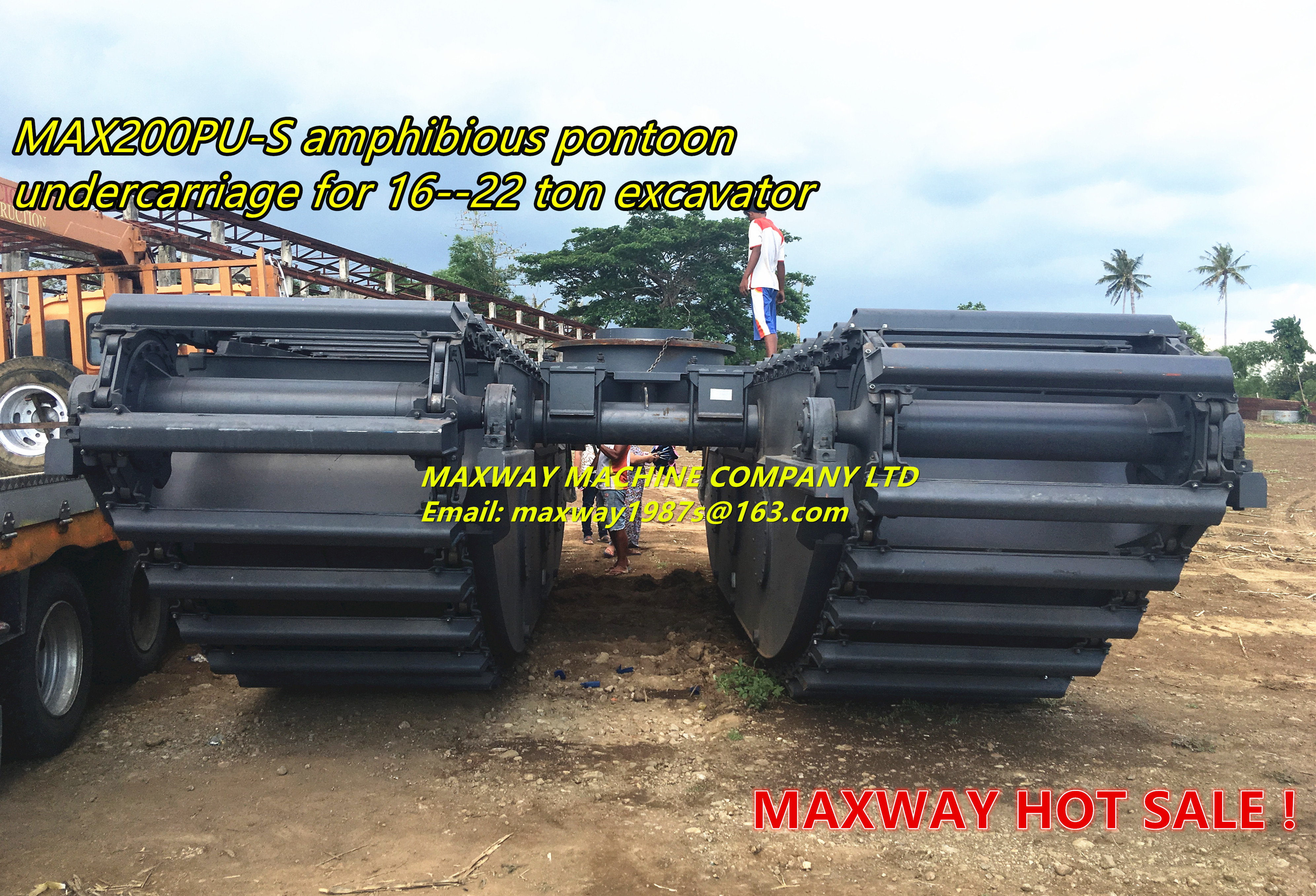 MAX200PU-S Amphibious Pontoon for Soft Mud and Shallow Water - MAXWAY ...